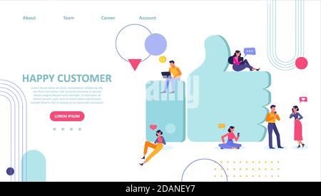 Happy Client Vector. Business Concept. Suit. Partners And Clients ...