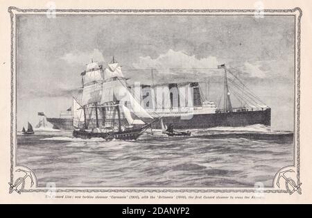 RMS Carmania, British armed merchant cruiser, WW1 Stock Photo - Alamy