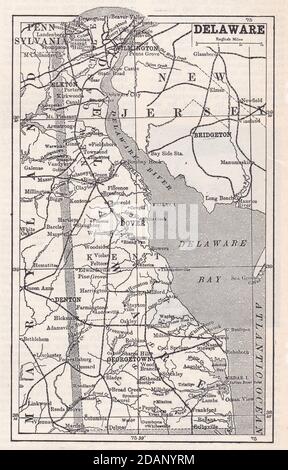 Map of Delaware in USA Stock Photo - Alamy