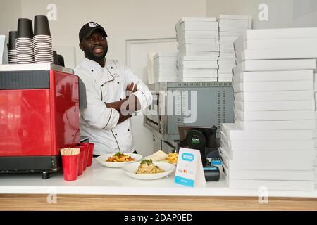 Chef Mack Bouya, owner of the Let's Cook Restaurant in Cape Town, South ...