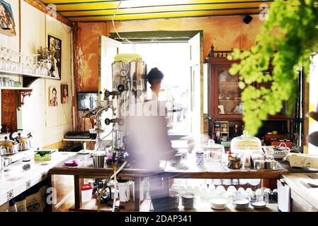 Traditional cafeteria in Salento, Colombia, South America Stock Photo ...