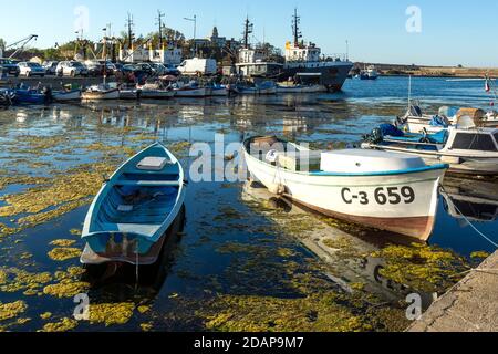 SOZOPOL, BULGARIA - AUGUST 29, 2020: Amazing Sunset view at the port of ...