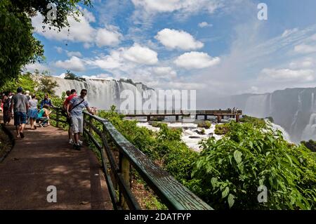 Visitor's path in Iguazu National Park in Argentina Stock Photo - Alamy