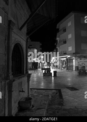 The center of Heraklion, Crete empty of people during curfew hours ...