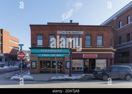 BARRE, VERMONT, USA - FEBRUARY, 20, 2020: City view on the Main Street ...