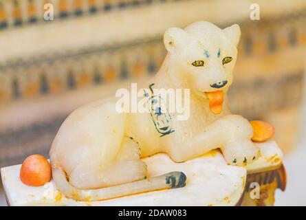 Egypt, Cairo, Tutankhamon alabaster, from his tomb in Luxor : Unguent ...