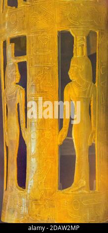 Detail of ancient egyptian mummy in Naples History museum Stock Photo ...