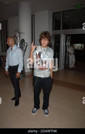 MIAMI, FL- MAY 12, 2006; Singer Ryan Cabrera shows up with a funky new ...