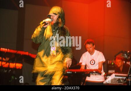 Neil Barnes of Leftfield performing at The Homelands Festival 2000 ...