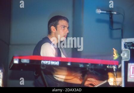 Neil Barnes of Leftfield performing at The Homelands Festival 2000 ...