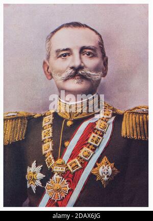Portrait of King Peter I of Serbia and King Alexander I of Yugoslavia ...