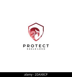 Security shield red eagle logo design template vector.EPS 10 Stock Vector Image & Art - Alamy