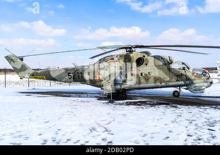 German Army Mil Mi-9 on display in the Military History Museum in ...
