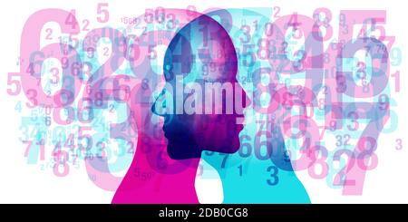 2-person back-to-back silhouette overlaid with semi-transparent ...