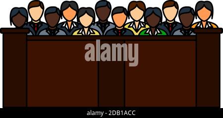 Jury Icon. Editable Outline With Color Fill Design. Vector Illustration Stock Vector Image & Art ...