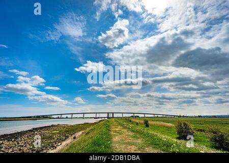Sheppey Crossing with the older Kingsferry Bridge In Kent In The ...