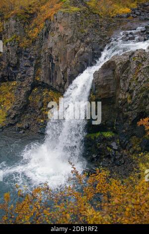 Magnusarfoss waterfall in Skaftafell National Park - Iceland Stock ...