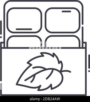 chewing gum package line icon vector illustration Stock Vector Image ...