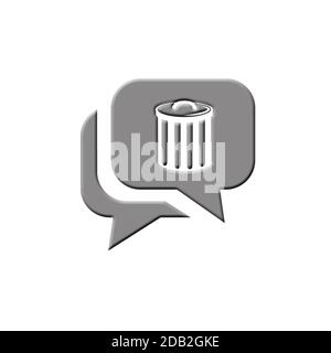 Chat bubble icon isolated on 3d yellow round button abstract ...