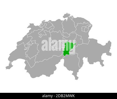 Map of Uri in Switzerland Stock Photo - Alamy