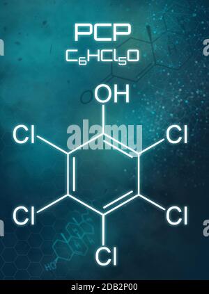 Chemical formula of PCP on a futuristic background Stock Photo - Alamy