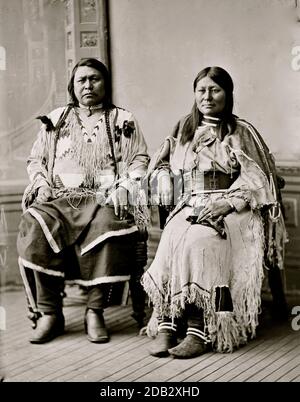 Indian Group. Chief Ouray & Chipeta (Ute Tribe Stock Photo - Alamy
