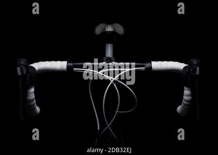 elegant detail of the handlebars of a racing bike Stock Photo - Alamy