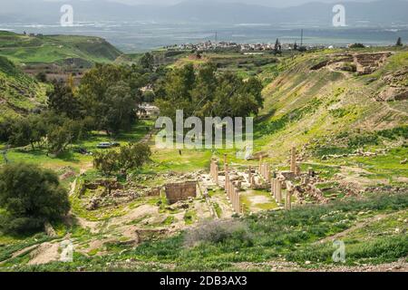 Decapolis City of Pella, Tabqet Fahel, Jordan Stock Photo - Alamy