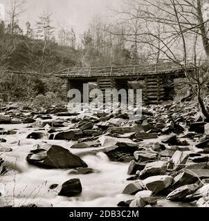 Chain Bridge near Washington, D.C. , Chain Bridge, Potomac River, Civil ...