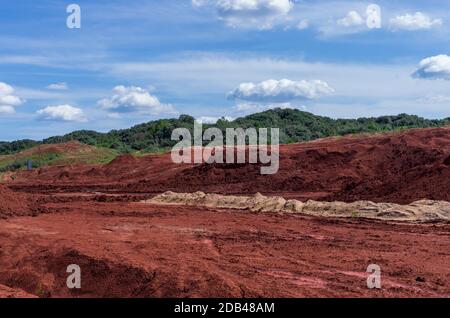 City Papile, Lithuania. Clay career near village Saltiskiai. Nature ...