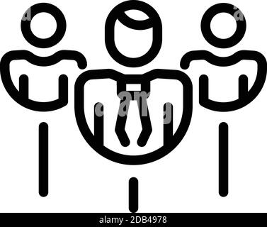 Board members icon. Outline board members vector icon color flat ...
