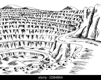 A coal mine landscape illustration Stock Vector Image & Art - Alamy