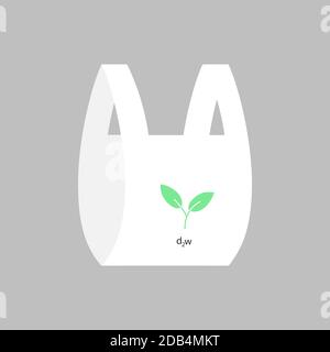 Biodegradable d2w plastic sign. Vector logo eco emblem for organic ...