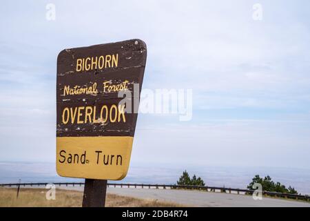 Wyoming, USA - September 25, 2020: Sign for Shell Falls Interpretive ...