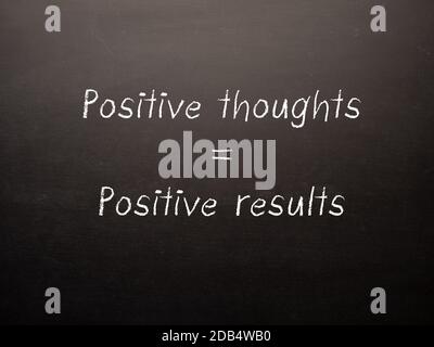 Positive results thoughts symbol. Concept words Positive results or ...