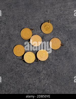 republic of turkey gold, a quarter of gold and wedding jewelry Stock ...