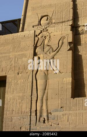 Ancient ruins at the Philae Temple in Aswan Egypt Stock Photo - Alamy