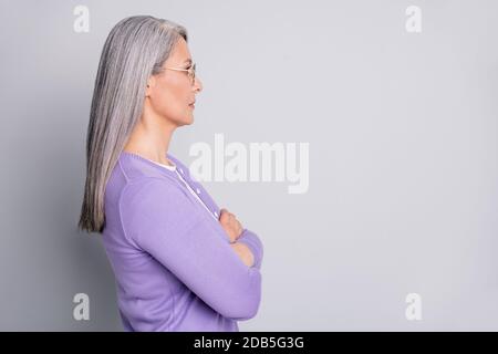 Photo of cute concentrated lady wear stylish clothes enjoying hobby ...