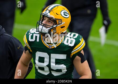 Green Bay Packers' Robert Tonyan (85) celebrates a touchdown reception ...