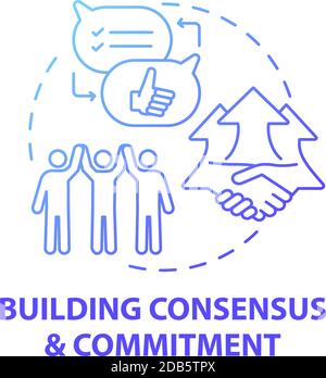 Building consensus and commitment concept icon Stock Vector Image & Art ...