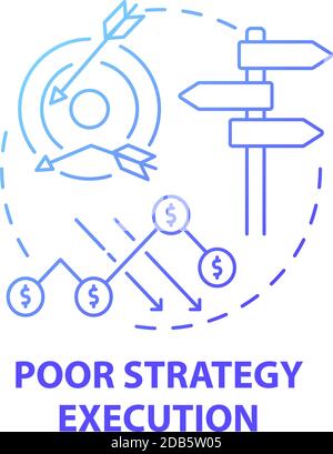 Poor strategy execution concept icon Stock Vector Image & Art - Alamy