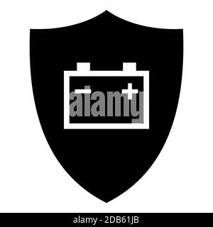 Car battery and shield Stock Photo - Alamy