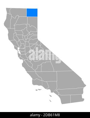 Map of Modoc in California Stock Photo - Alamy