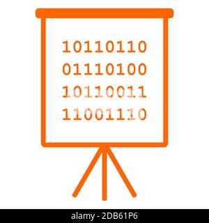 Binary code and flipchart Stock Photo - Alamy