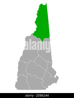 Map of Coos in New Hampshire Stock Photo - Alamy
