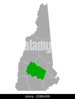 Map of Merrimack County, New Hampshire. Relief shown by hachures ...