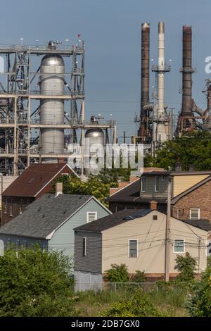 BP oil refinery in Whiting, Indiana. One of the oldest and largest oil ...