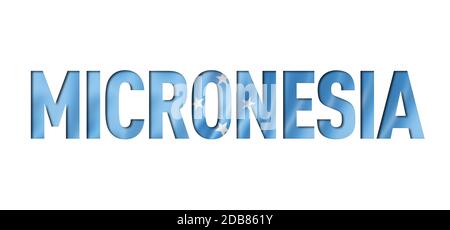 Micronesian flag text font. Micronesia symbol background. Micronesia ...