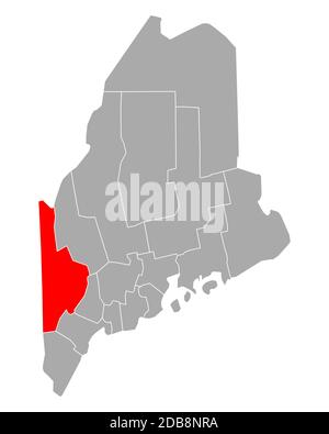 Map of Oxford in Maine Stock Photo - Alamy