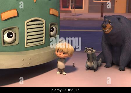 TRASH TRUCK, from left: Hank (voice: Henri Keane), Donny (voice: Lucas ...